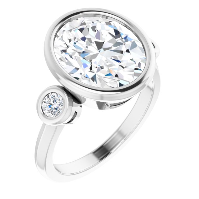 Oval Engagement Ring Platinum Oval 12 × 10 mm 651684– Haejin Jewelry